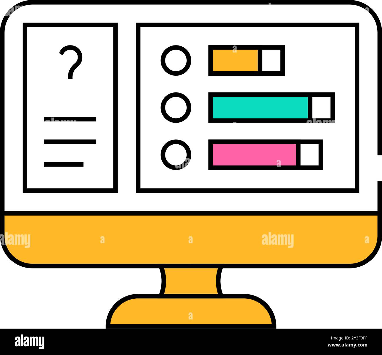 audience polling icon color illustration Stock Vector Image & Art - Alamy