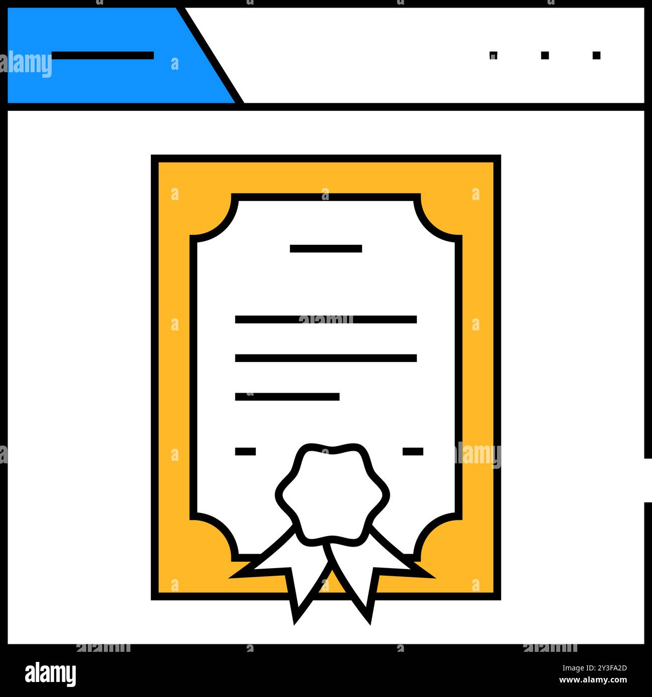 license document icon color illustration Stock Vector Image & Art - Alamy