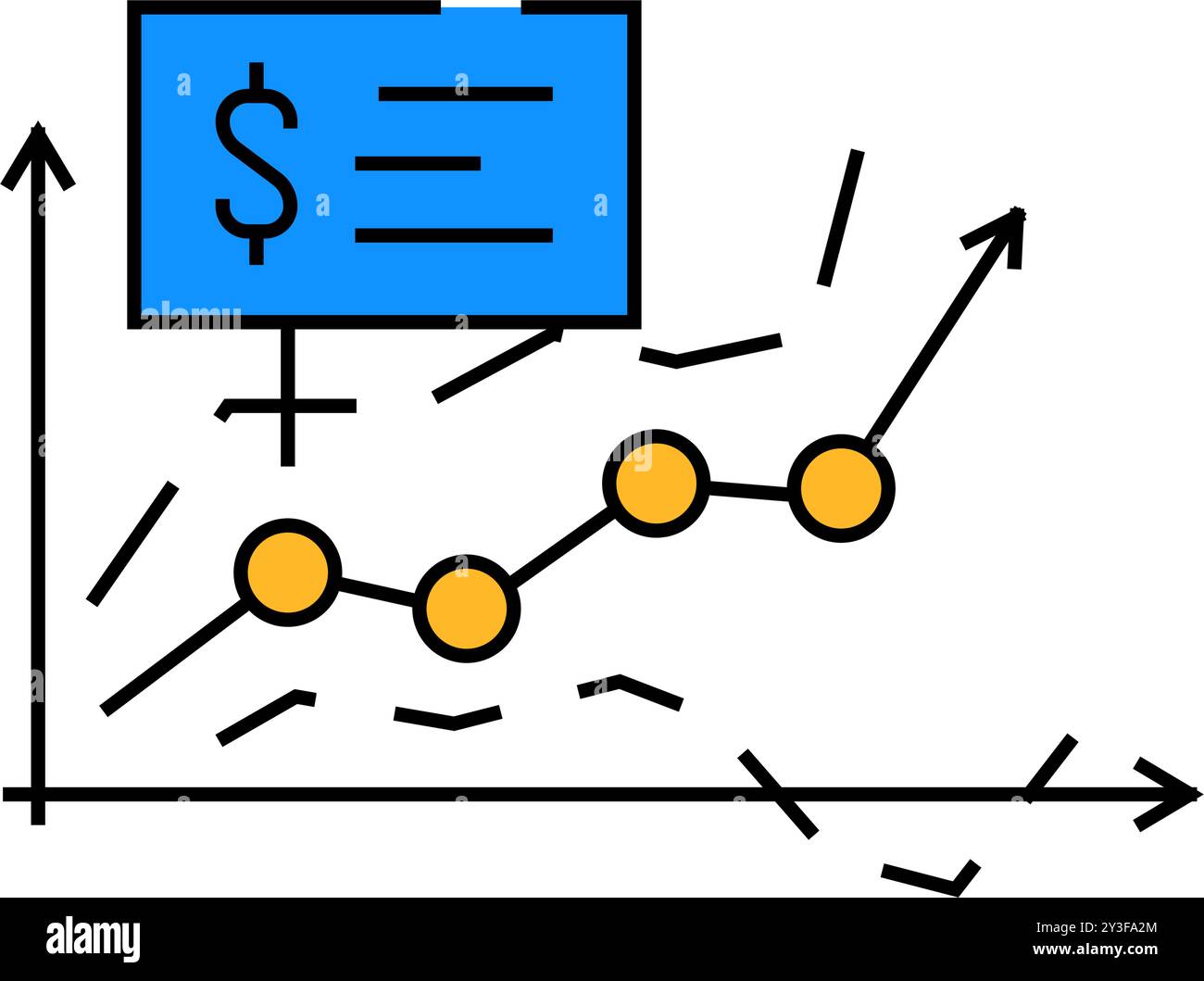 sales forecasting business process icon color illustration Stock Vector ...
