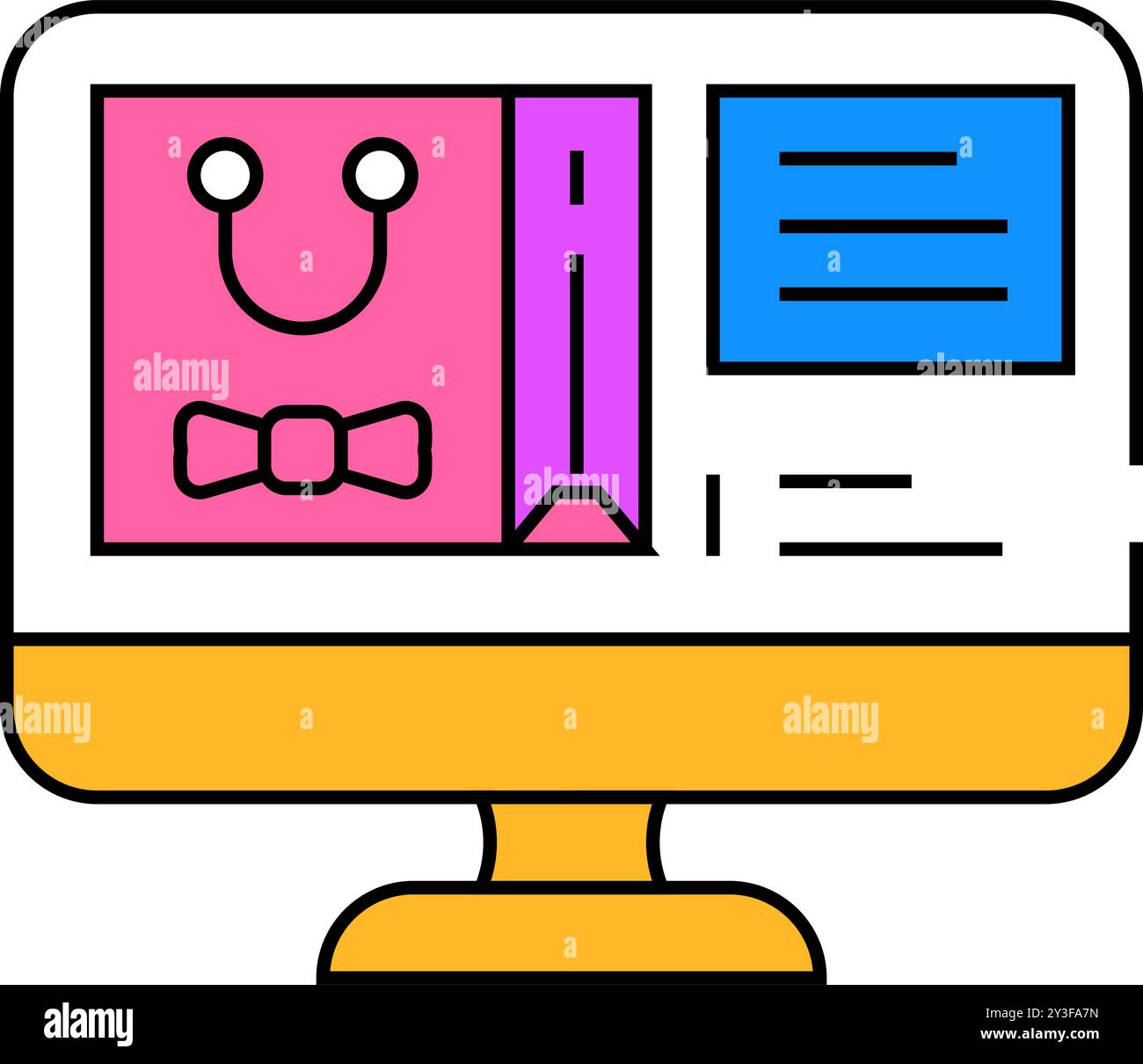 virtual swag bag icon color illustration Stock Vector Image & Art - Alamy