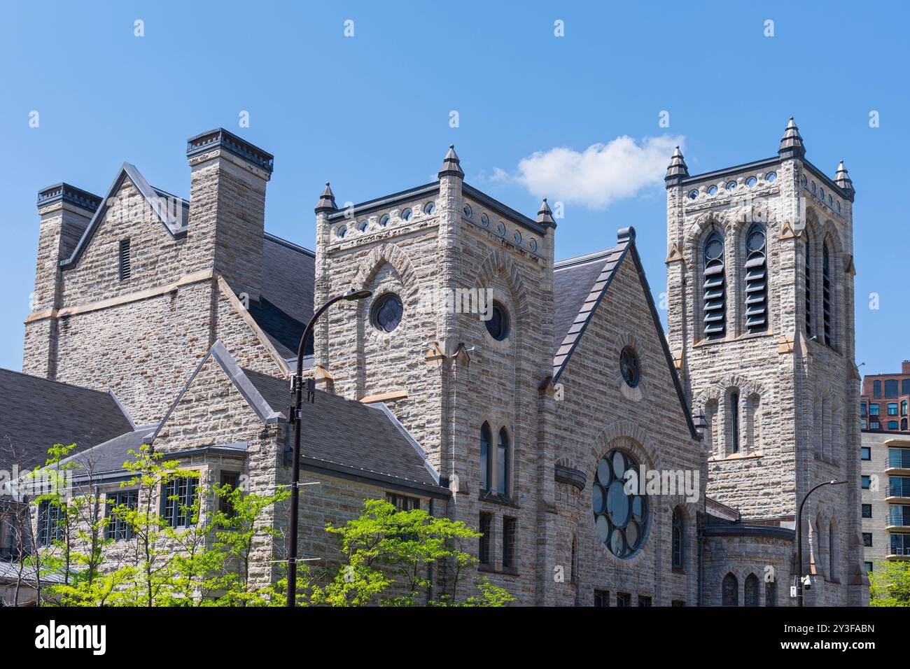 landmark presbyterian church exterior in minneapolis of gothic style ...
