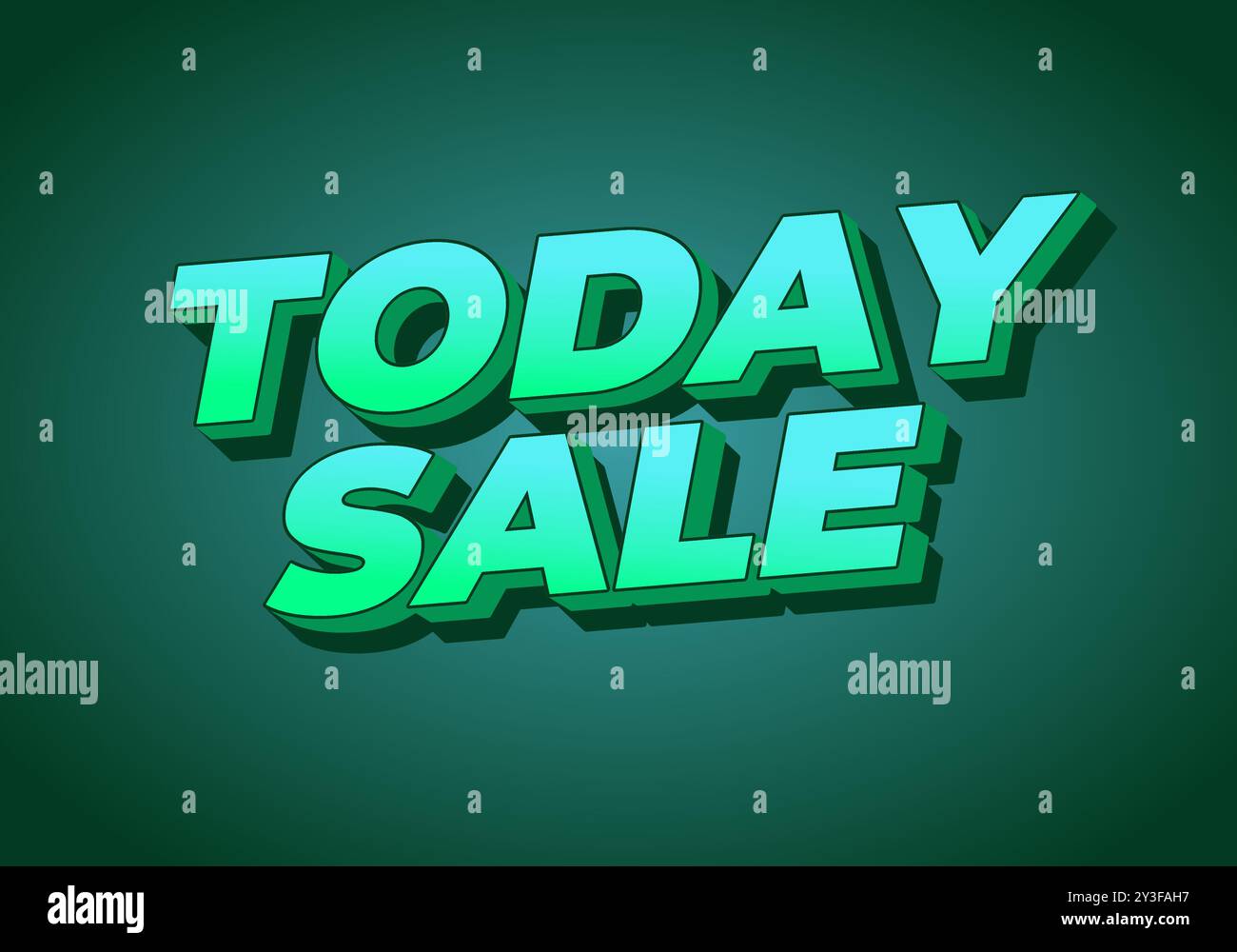 Today sale. Text effect design in 3D style with good color combination ...