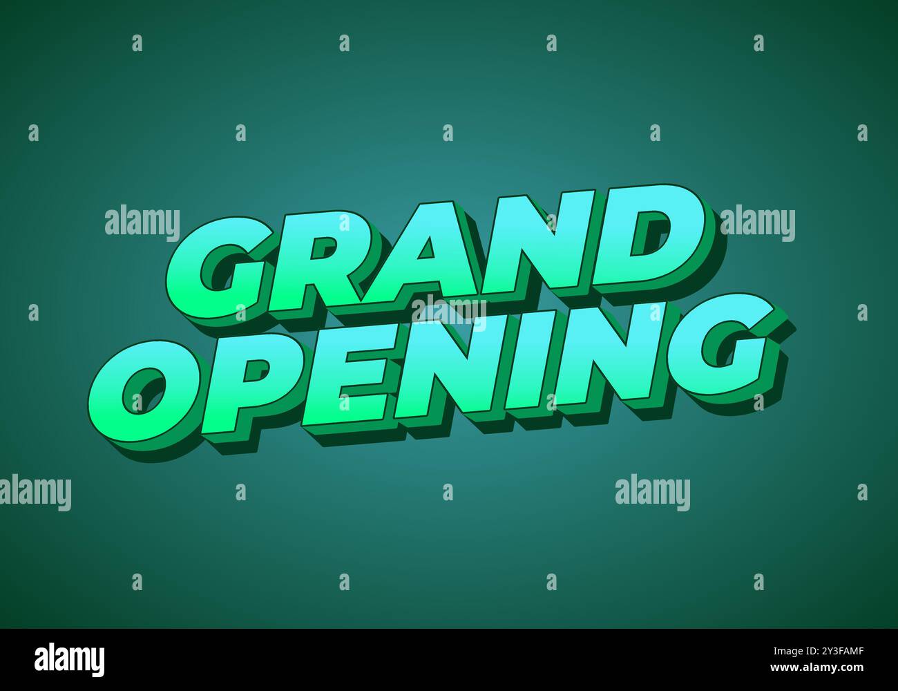 Grand opening. Text effect design in modern colors with 3D style Stock ...