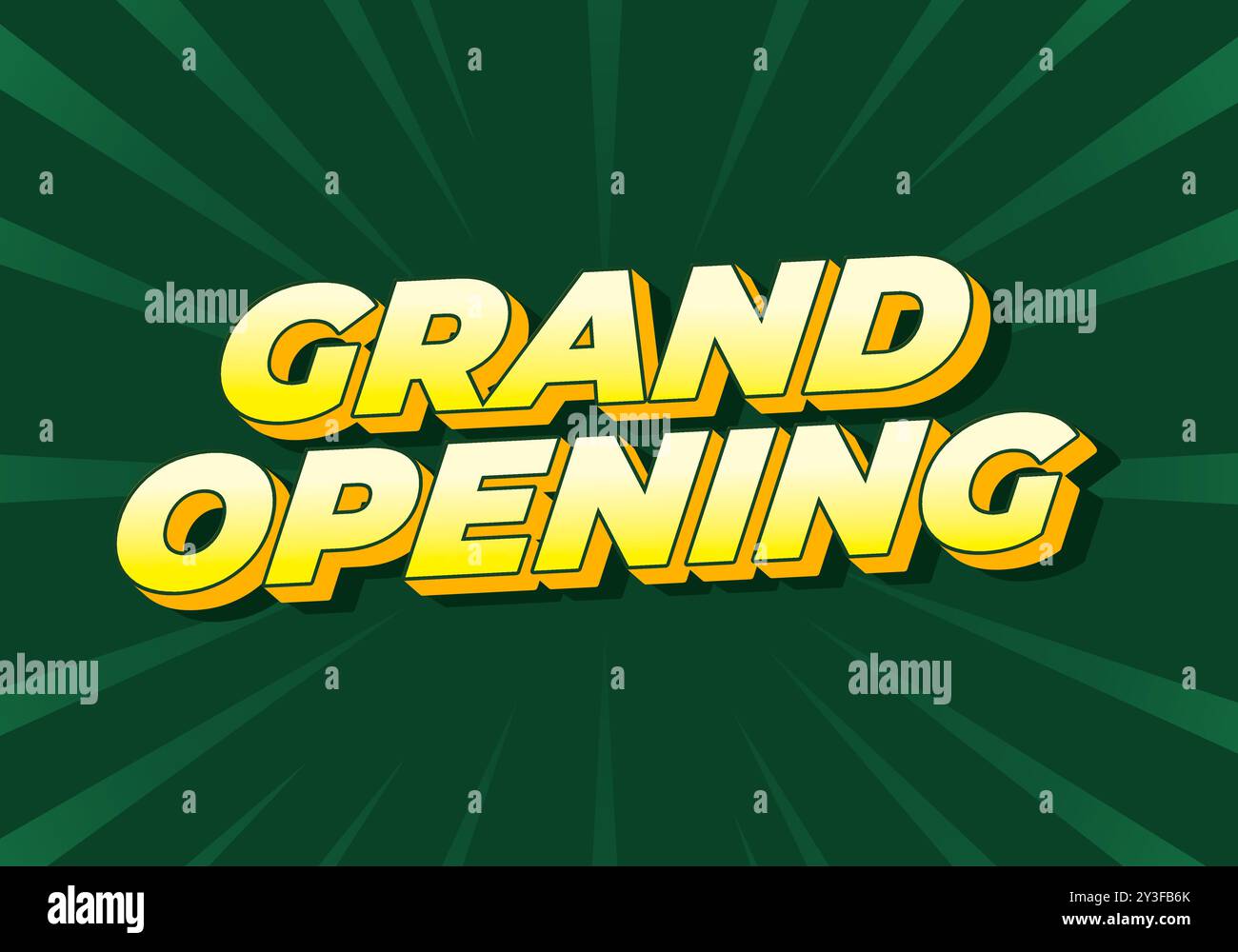 Grand opening. Text effect design in modern colors with 3D style Stock ...
