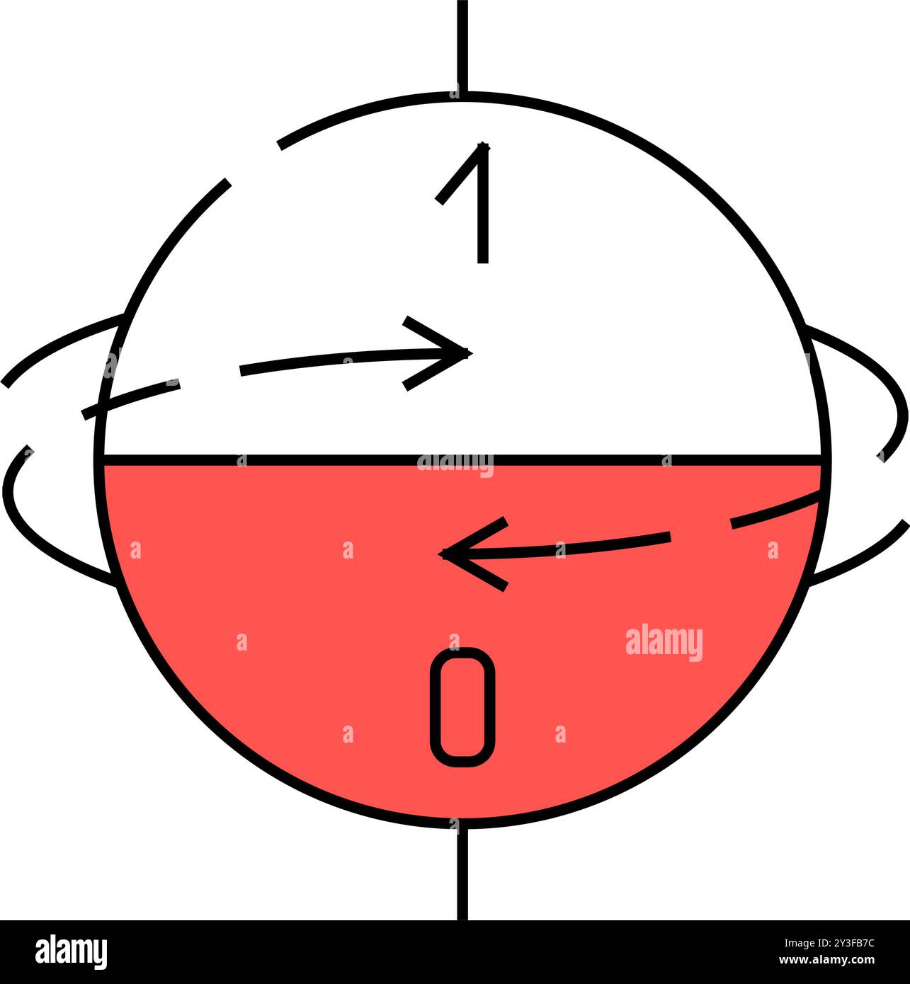 superposition state quantum technology icon color illustration Stock ...