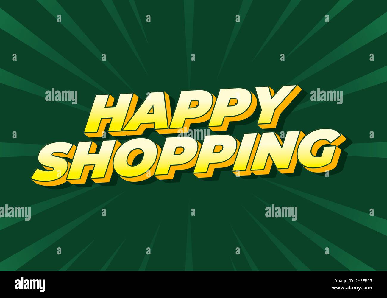 Happy shopping. Text effect design with 3D style and modern colors ...