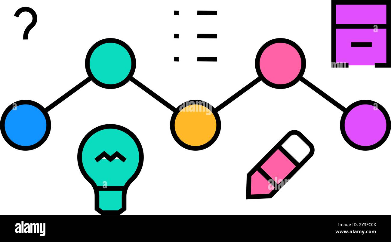 design sprint ux ui icon color illustration Stock Vector Image & Art ...