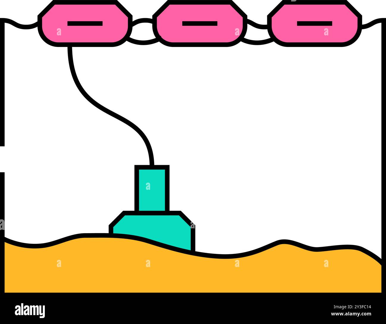 wave energy generation tidal icon color illustration Stock Vector Image ...