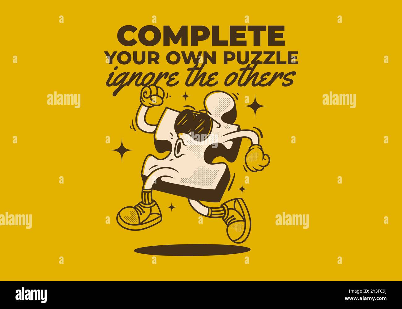 Complete your own puzzle, ignore the others. Mascot character ...