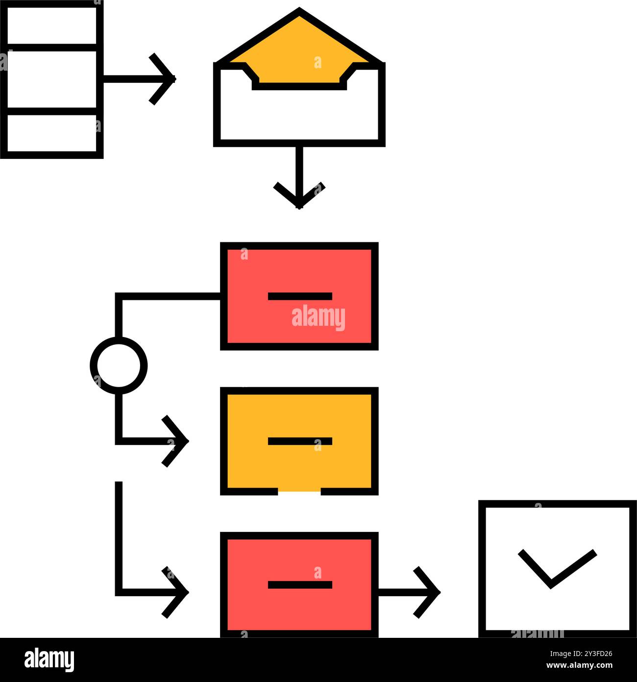 campaign production deployment icon color illustration Stock Vector ...