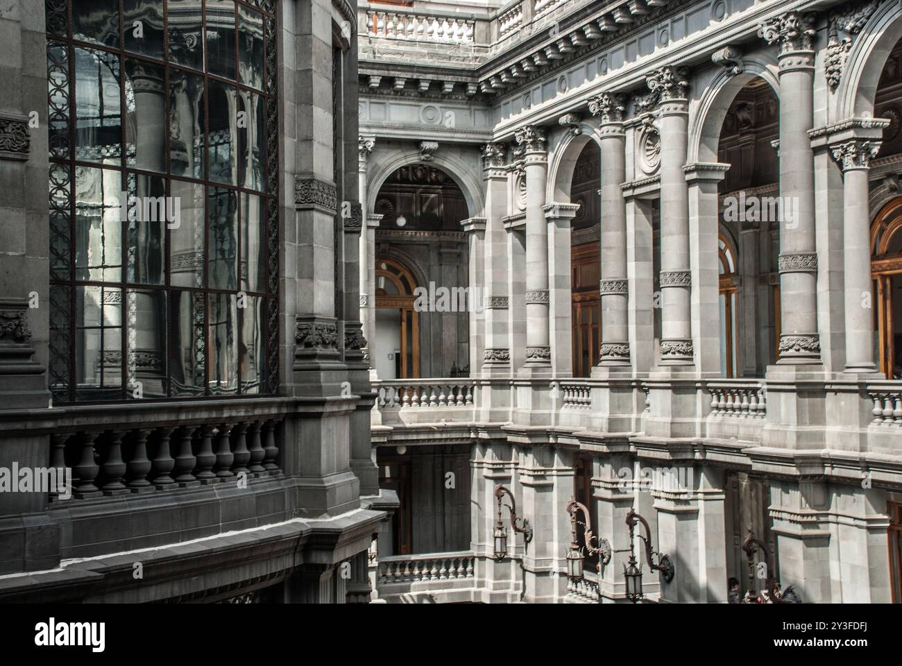 Mexico City, Mexico; 05 22 2017; The internal courtyard of the National ...