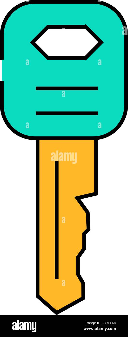 standard english key icon color illustration Stock Vector Image & Art ...