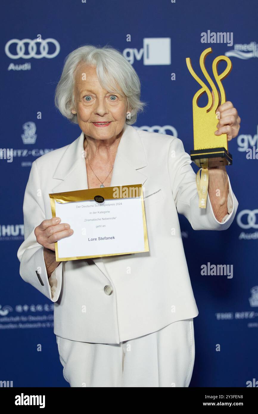 Berlin, Germany. 13th Sep, 2024. Lore Stefanek wins the German Drama ...