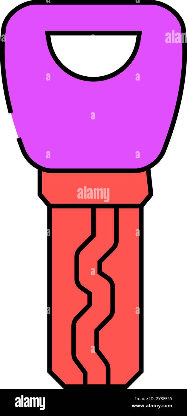 laser cut key icon color illustration Stock Vector Image & Art - Alamy