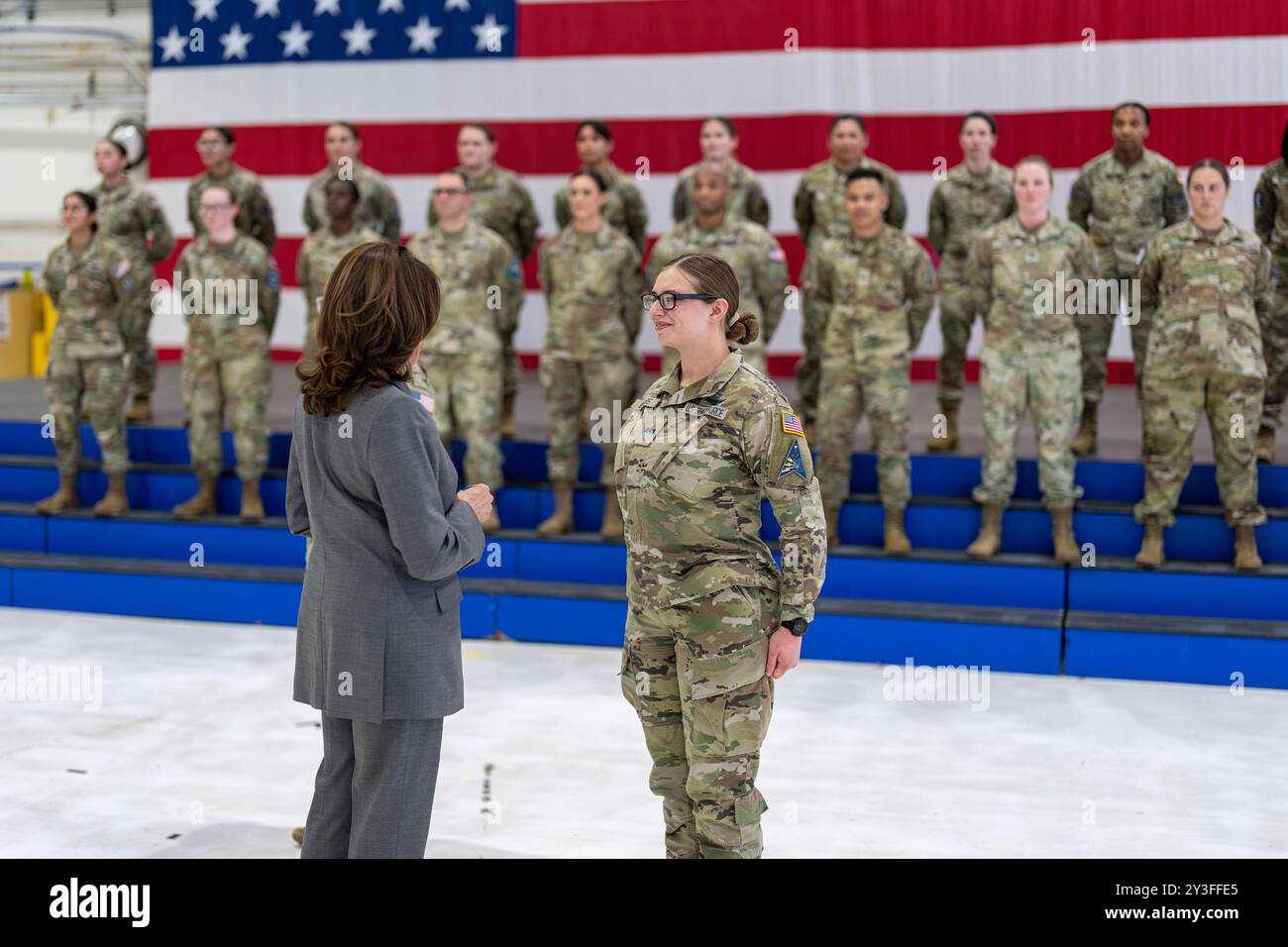 Vice President Kamala Harris greets U.S. Space Force Guardians at ...