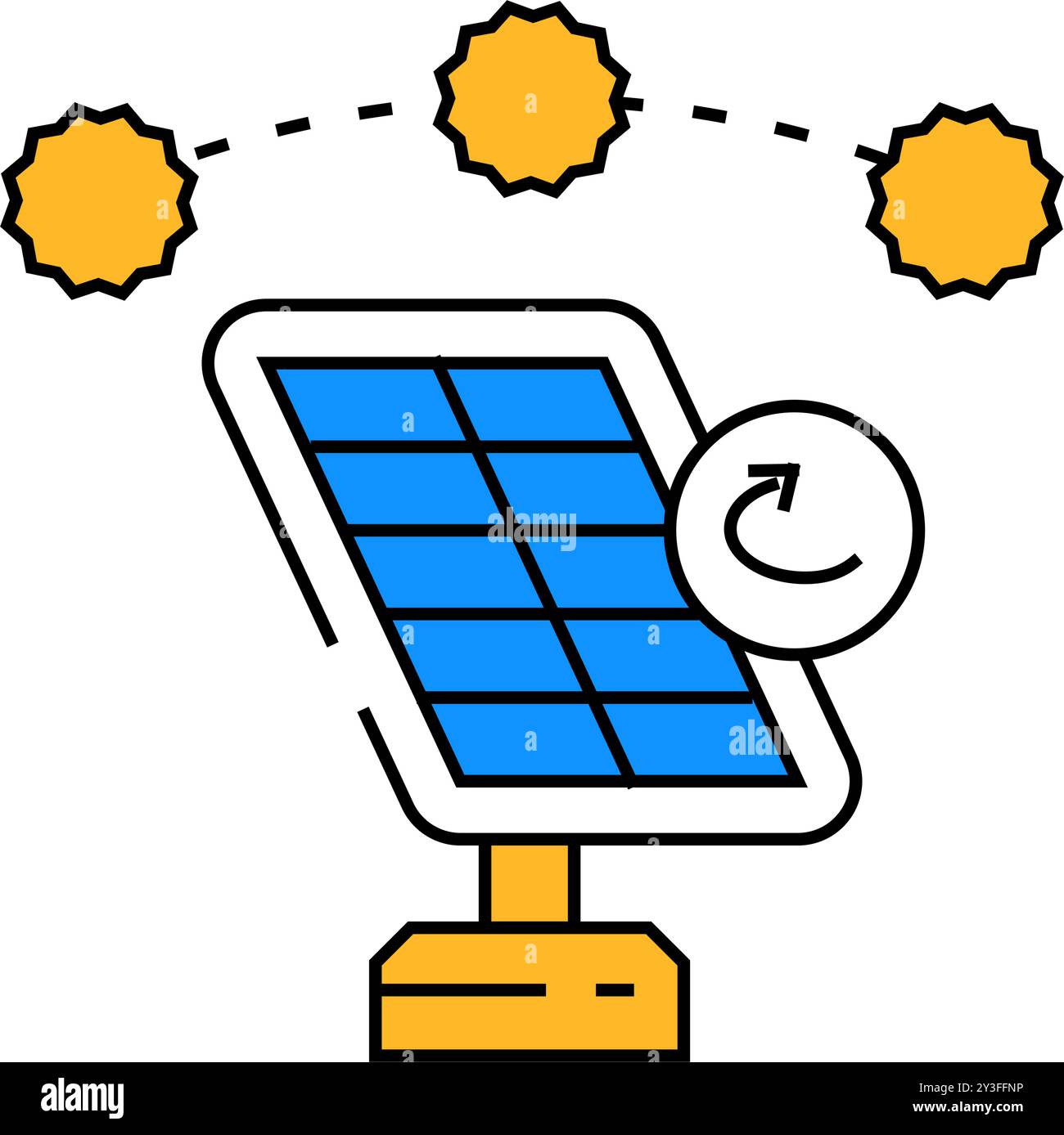 Sun tracking Stock Vector Images - Alamy