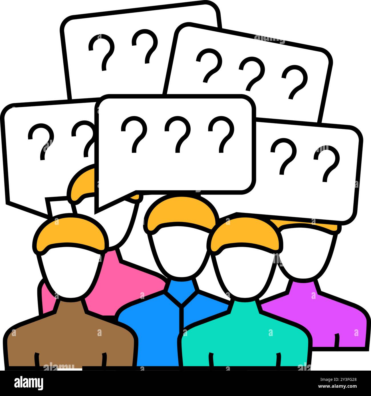 qa session icon color illustration Stock Vector Image & Art - Alamy