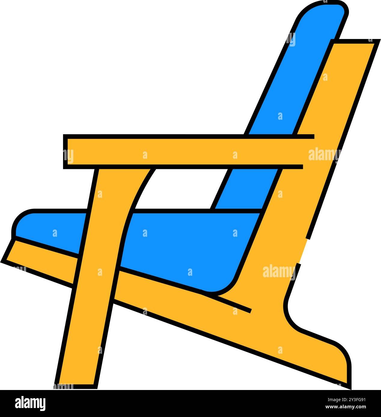 adirondack chair outdoor furniture icon color illustration Stock Vector ...