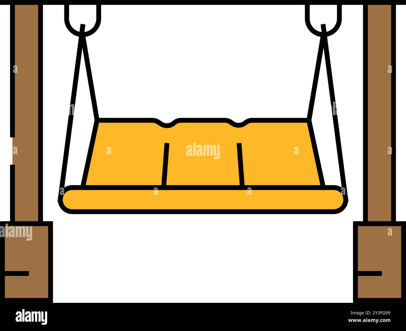 porch swing outdoor furniture icon color illustration Stock Vector ...