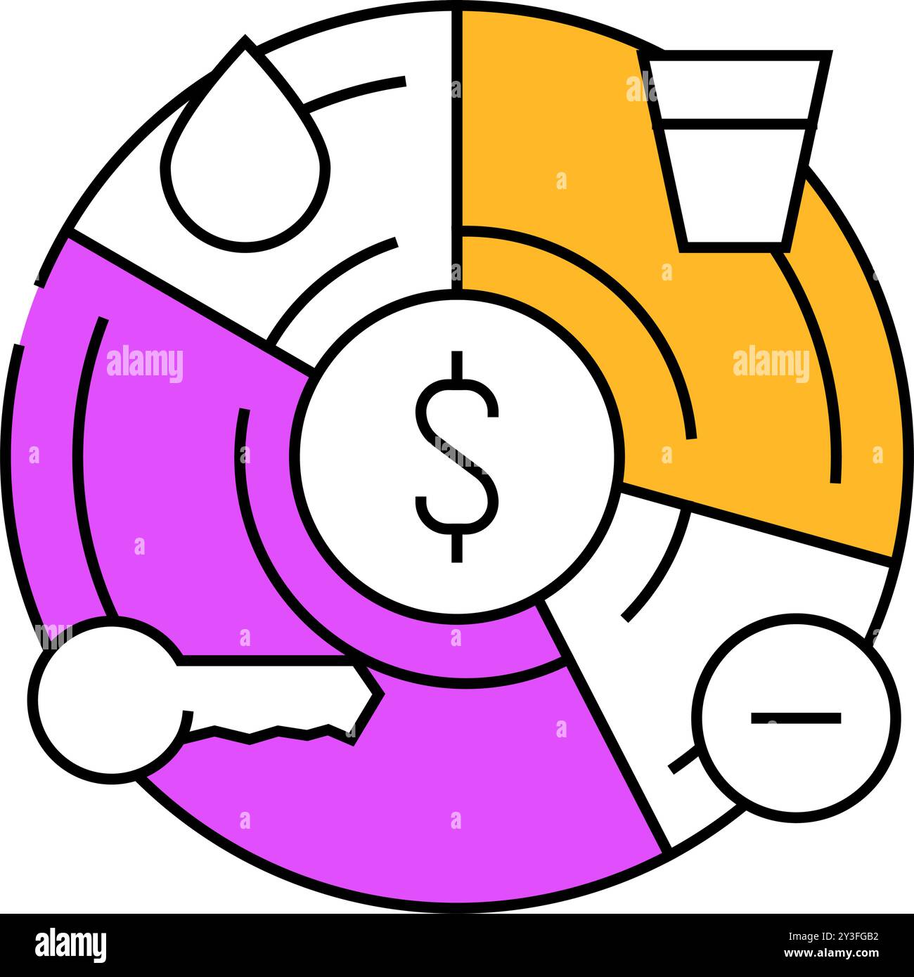 expense tracking icon color illustration Stock Vector Image & Art - Alamy