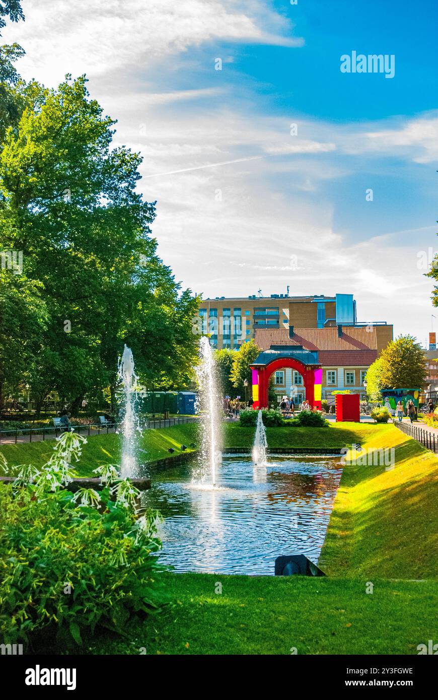 Folkets park family park fountains in Malmo, Sweden Stock Photo - Alamy