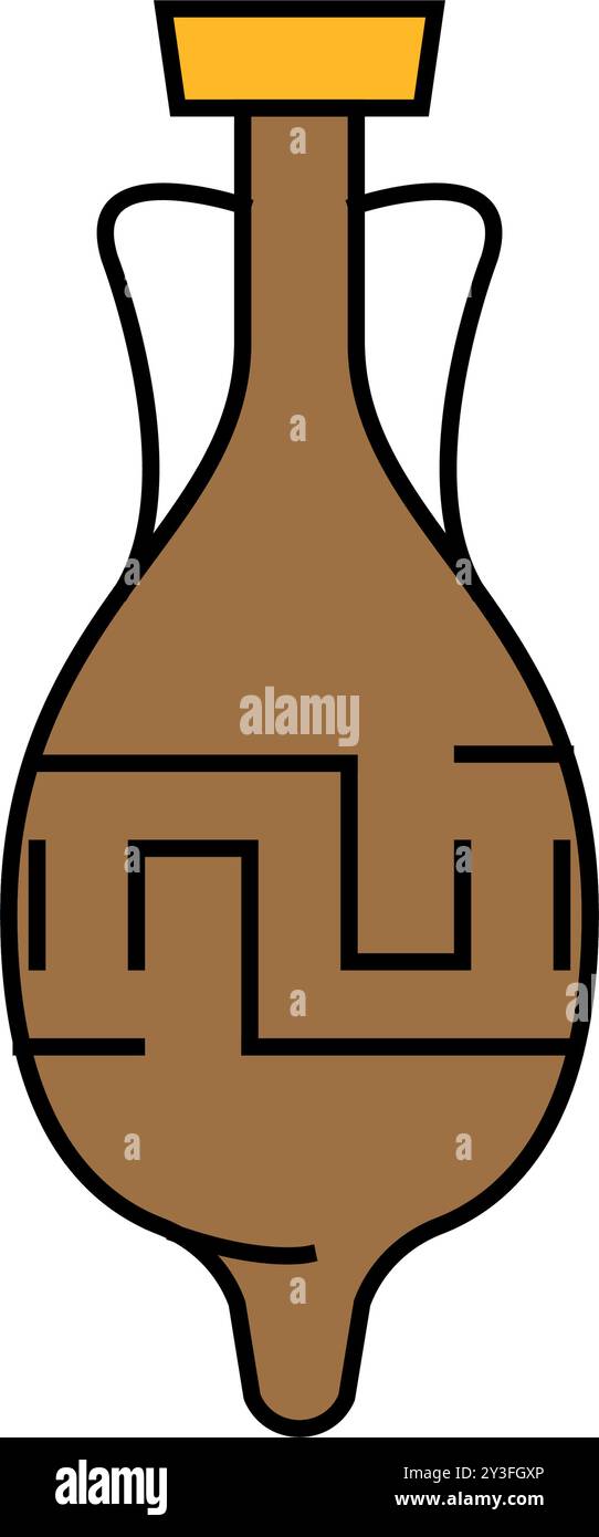 greek amphora icon color illustration Stock Vector Image & Art - Alamy