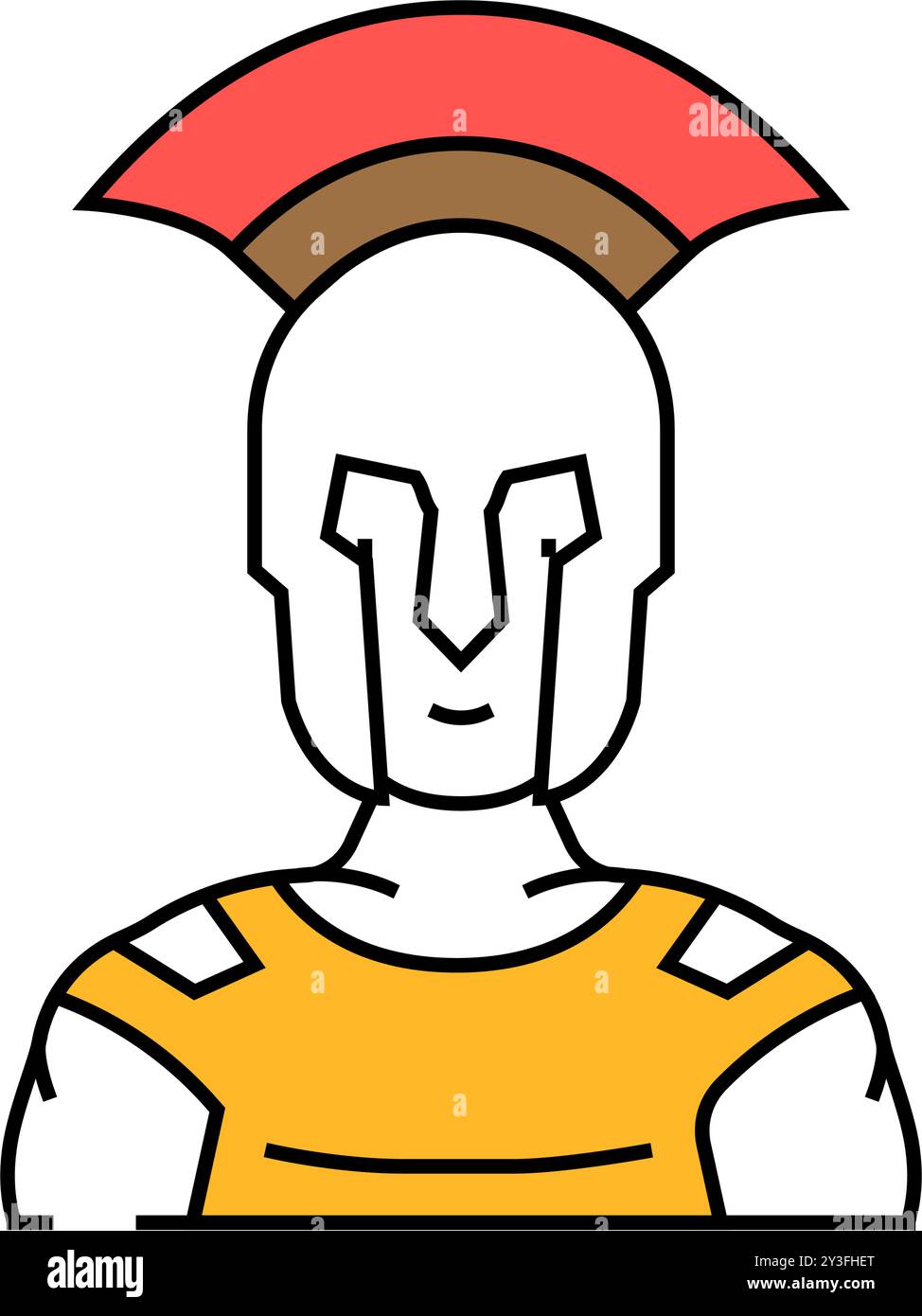 gladiator soldier roman greek icon color illustration Stock Vector ...