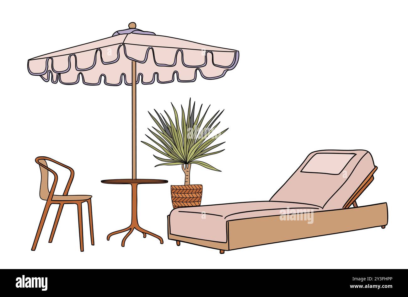 Beach house porch Stock Vector Images - Alamy