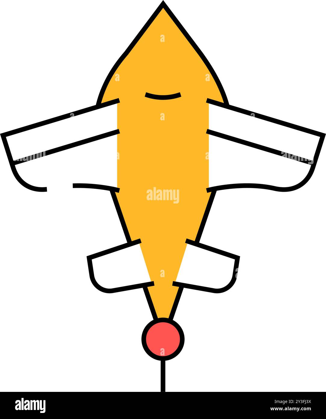 airplane shape kite icon color illustration Stock Vector Image & Art ...