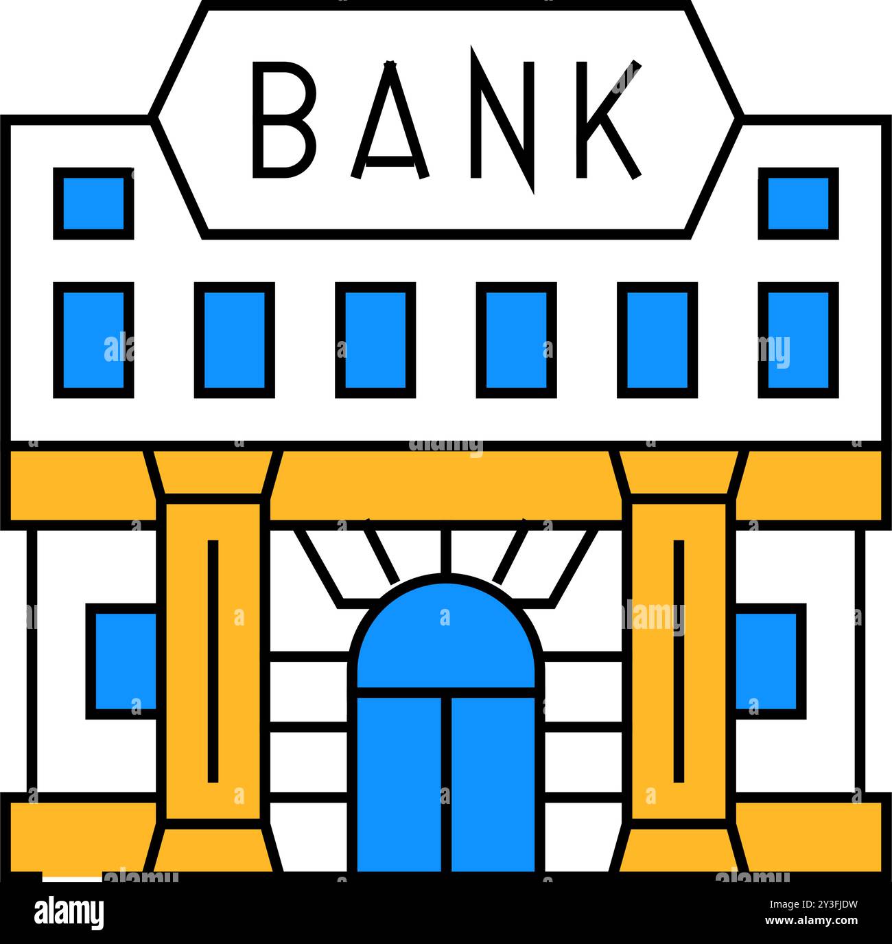 payment bank building icon color illustration Stock Vector Image & Art ...