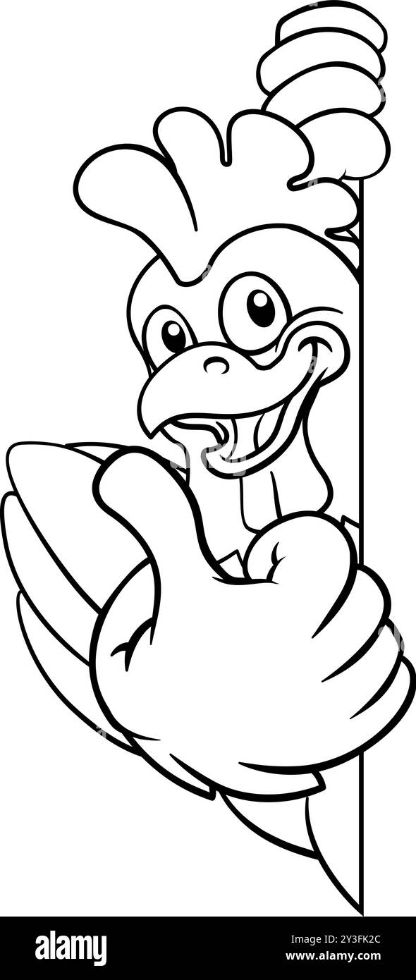 Cartoon funny chicken hen Black and White Stock Photos & Images - Alamy