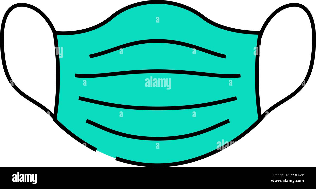 surgical mask ppe protective equipment icon color illustration Stock ...