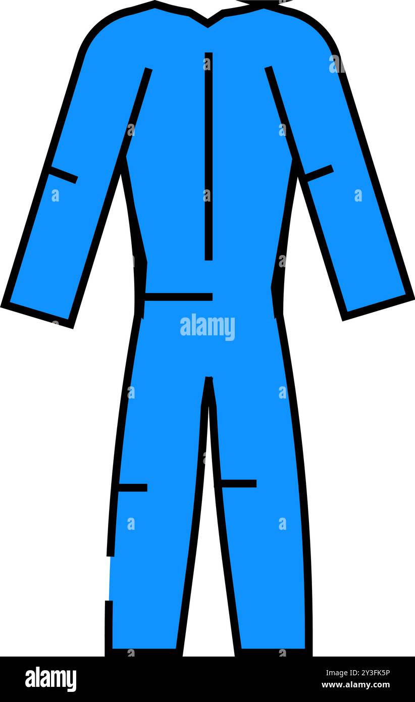 coveralls ppe protective equipment icon color illustration Stock Vector ...