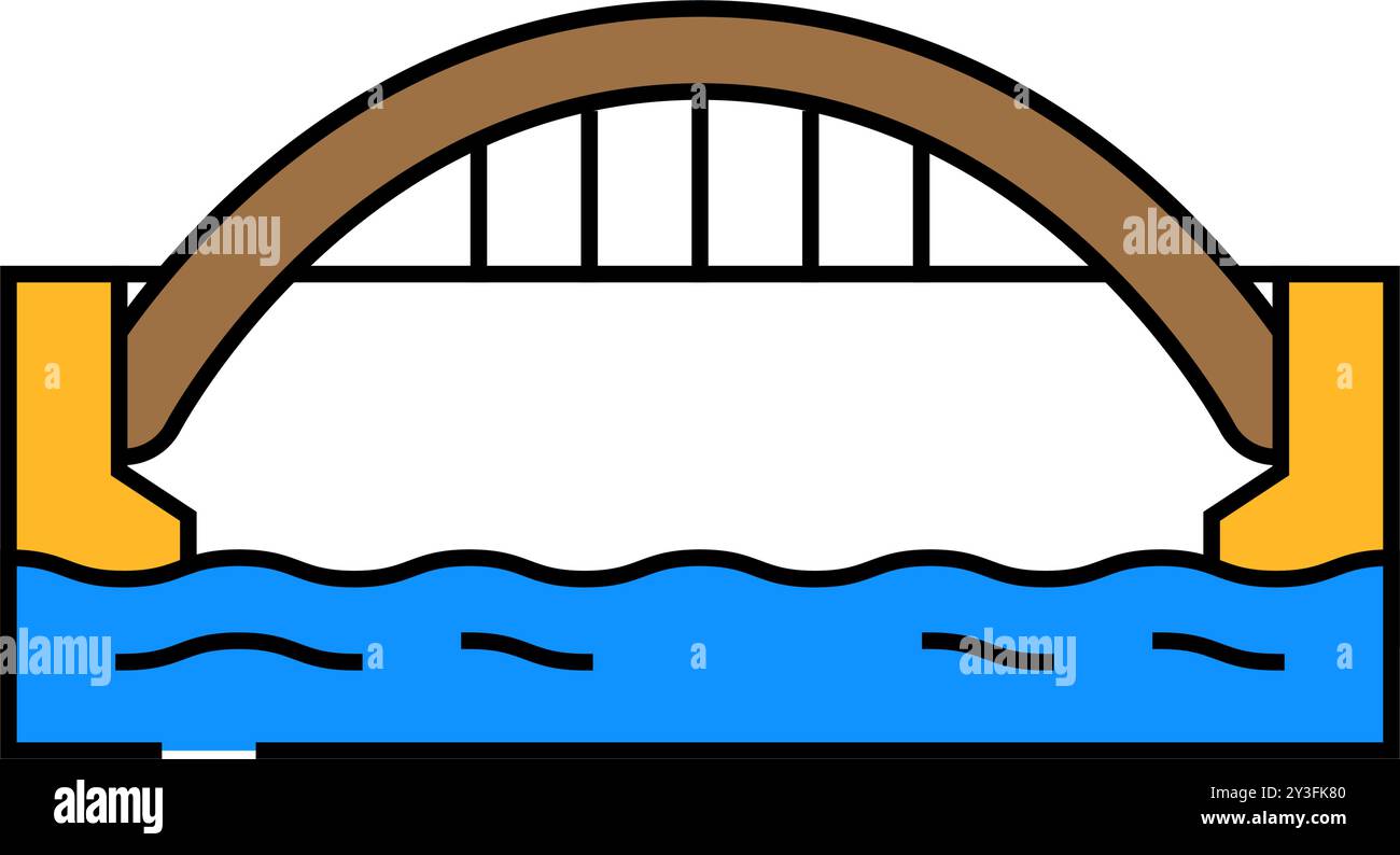 arch bridge icon color illustration Stock Vector Image & Art - Alamy
