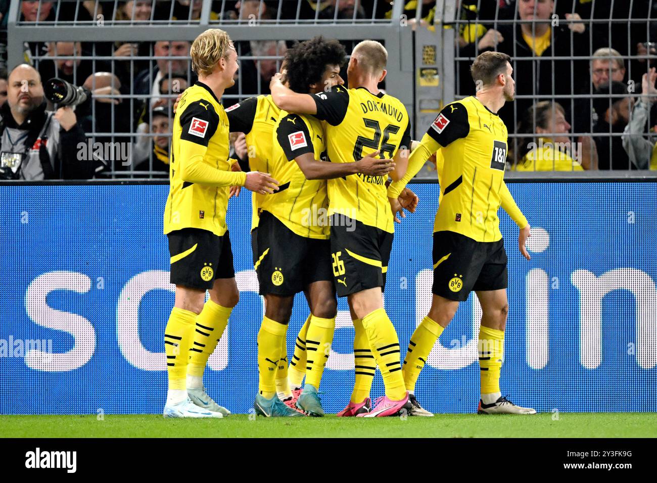 DORTMUND - Karim Adeyemi of Borussia Dortmund celebrates 2-0 during the ...