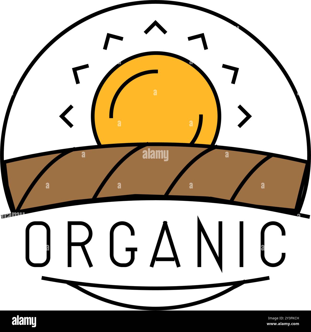 Organic product label warning Stock Vector Images - Alamy