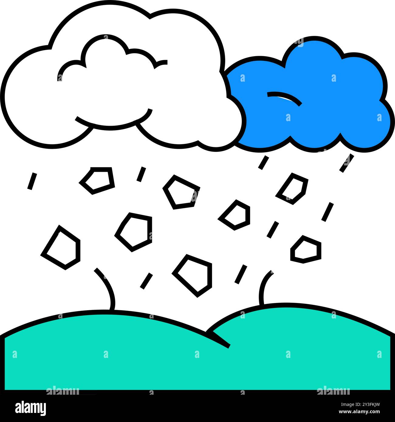 hail weather icon color illustration Stock Vector Image & Art - Alamy