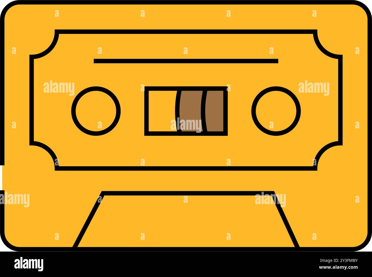 cassette audio retro gadget icon color illustration Stock Vector Image ...