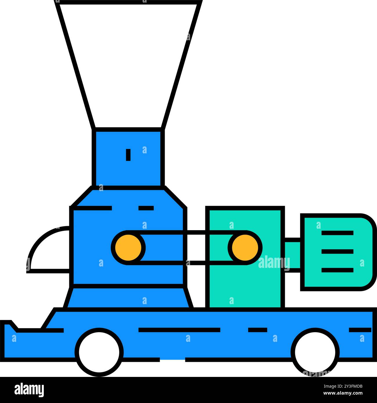 pellet mill wood pellets icon color illustration Stock Vector Image ...