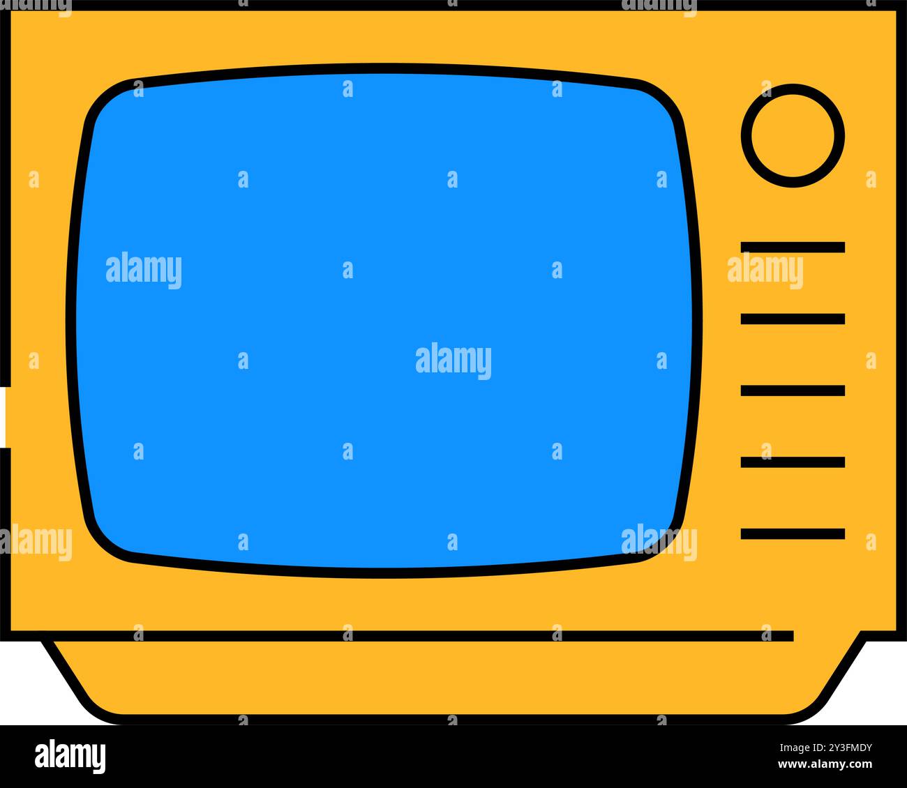 television retro gadget icon color illustration Stock Vector Image ...