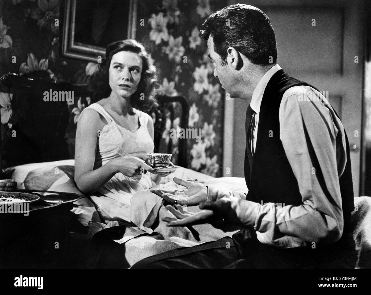 Cathy O'Donnell, Gerald Mohr, on-set of the film, "Terror In The ...