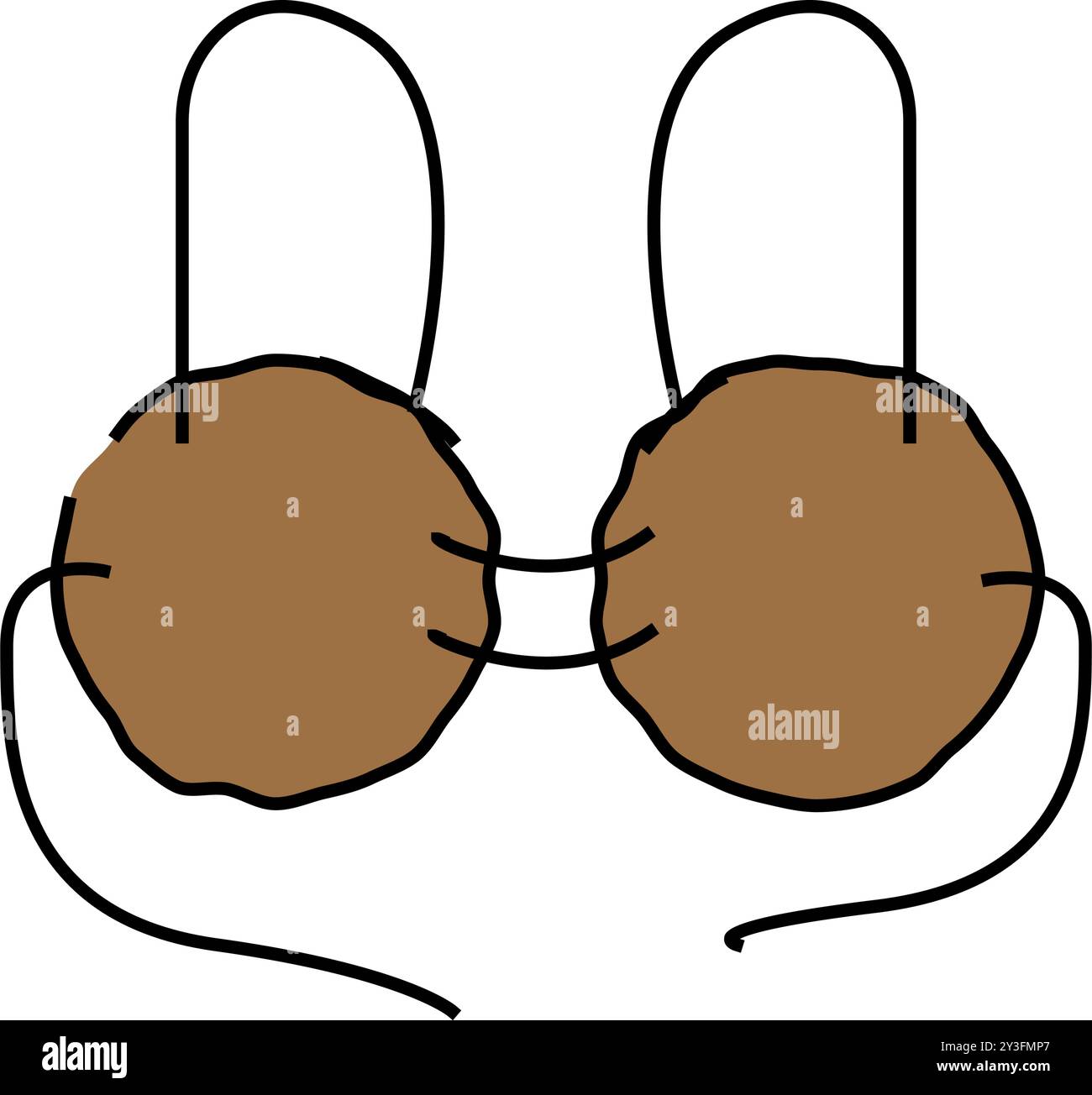 bra coconut tropical icon color illustration Stock Vector Image & Art ...