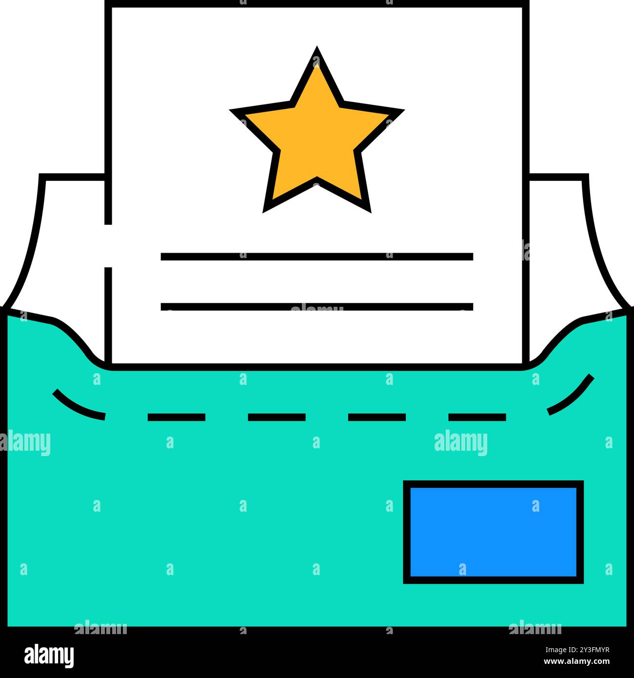 event triggered email icon color illustration Stock Vector Image & Art ...