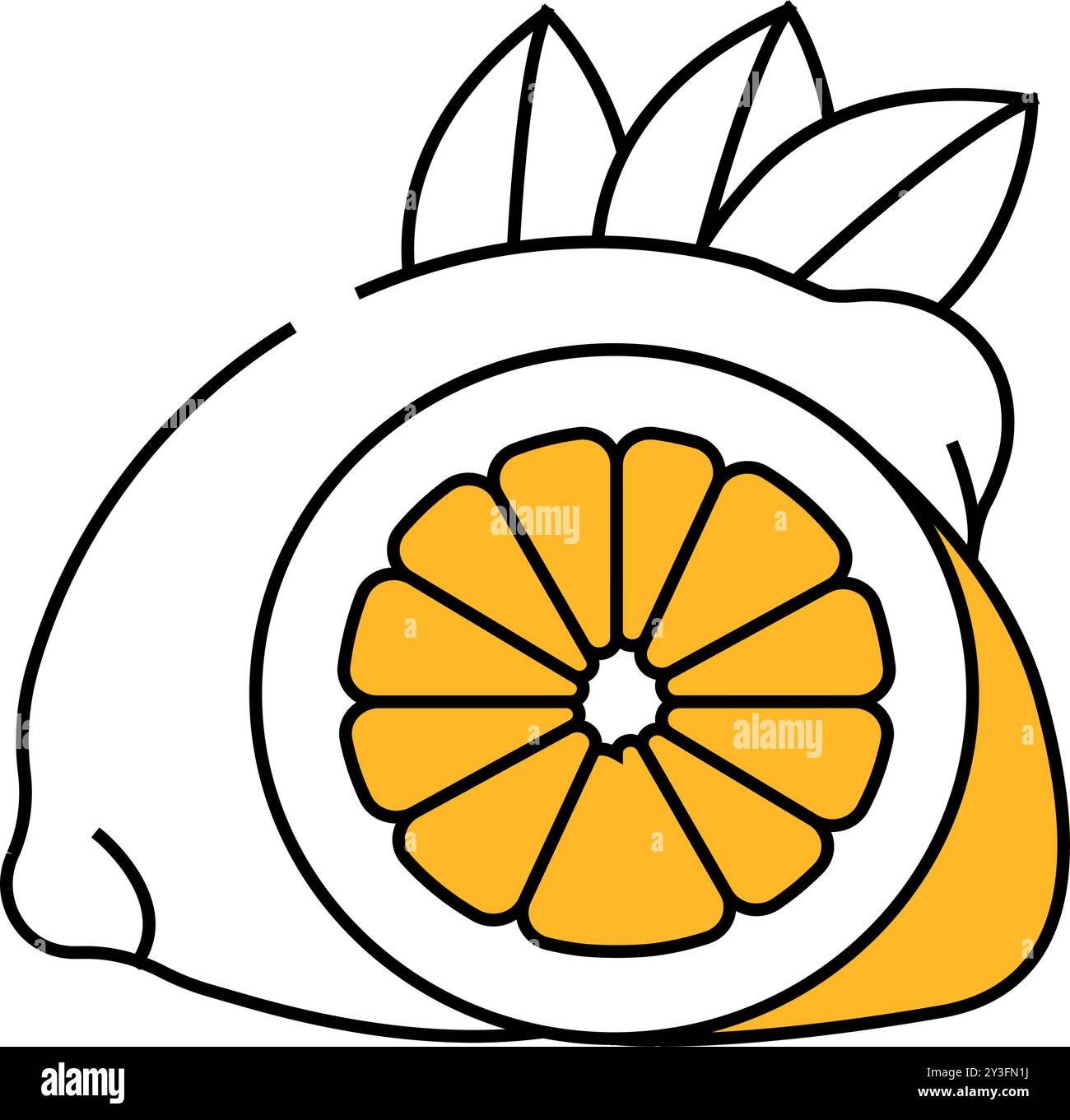 lemons cut icon color illustration Stock Vector Image & Art - Alamy