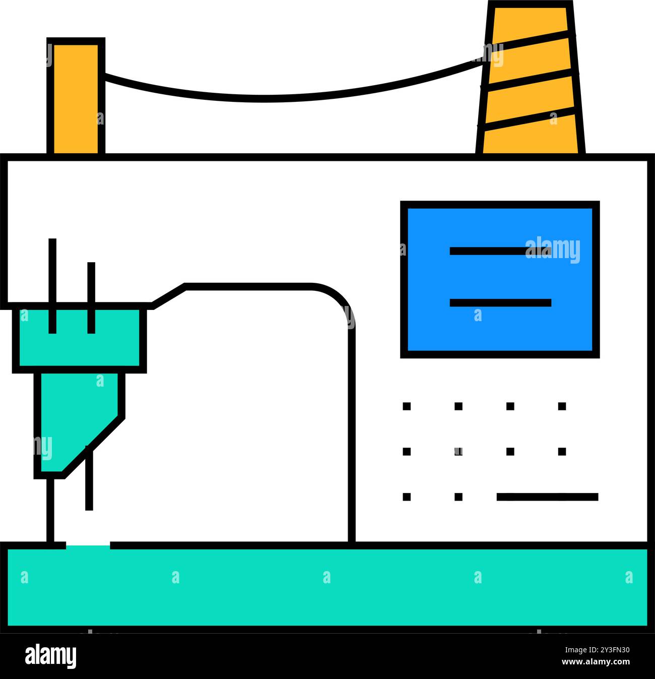 sewing machine icon color illustration Stock Vector Image & Art - Alamy
