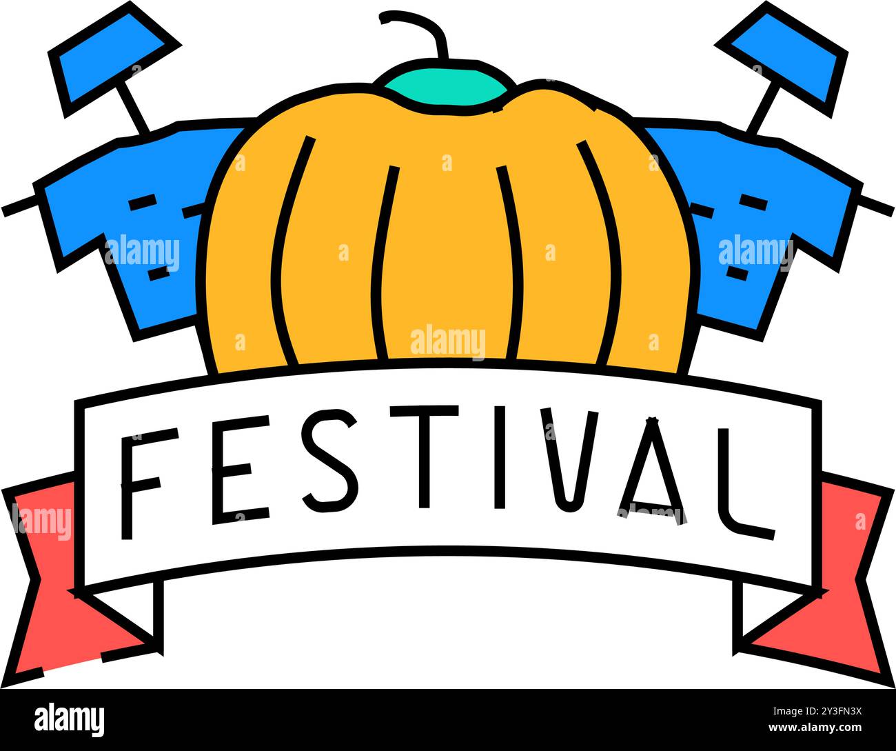 fall festivals autumn icon color illustration Stock Vector Image & Art ...