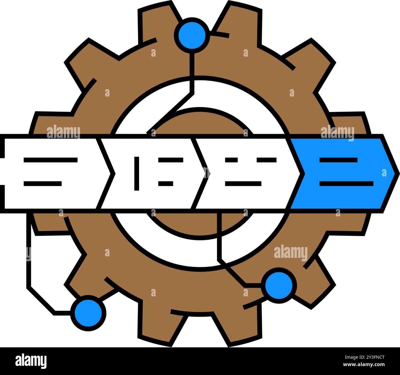 change management business process icon color illustration Stock Vector ...