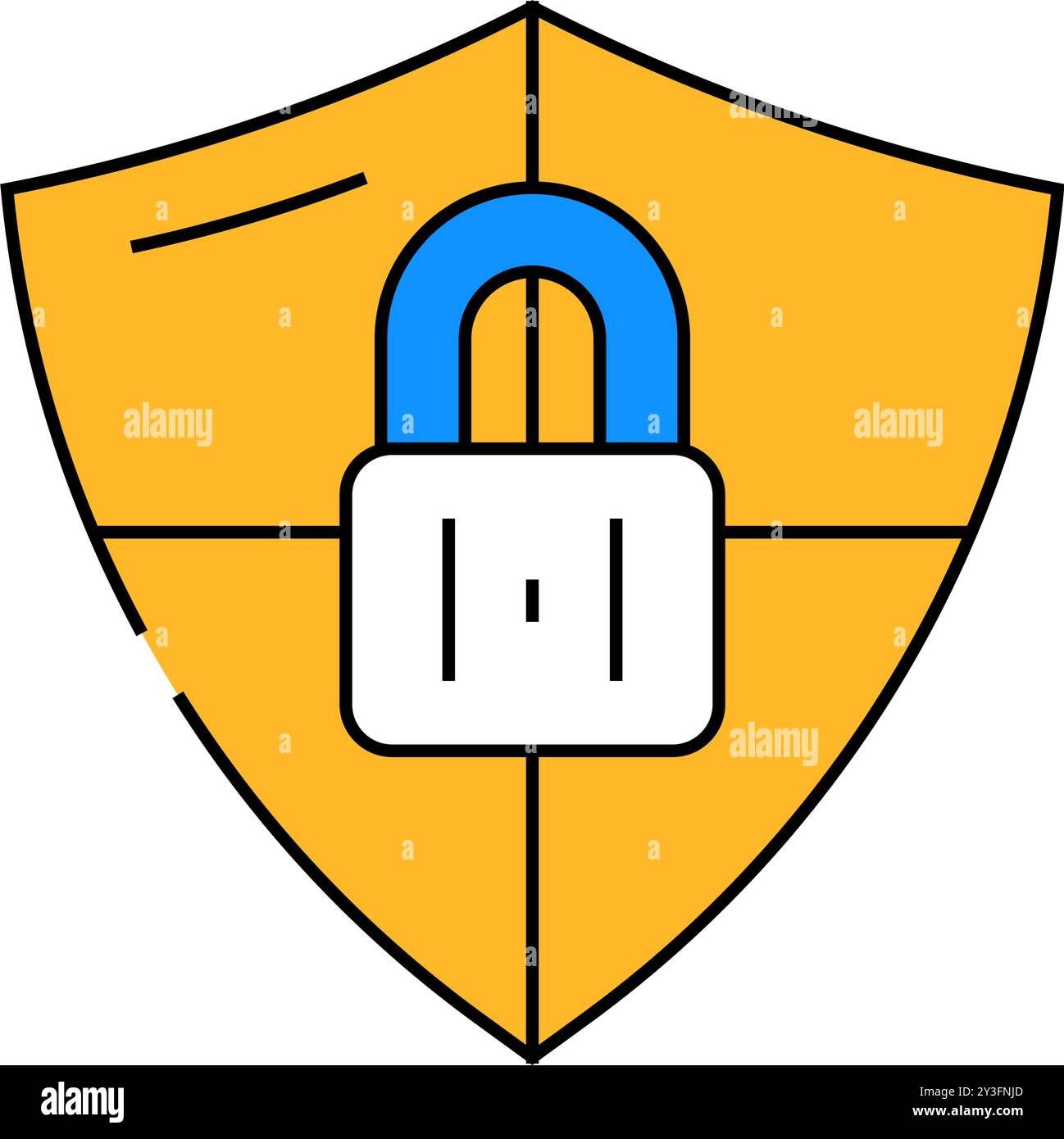 safety padlock icon color illustration Stock Vector Image & Art - Alamy