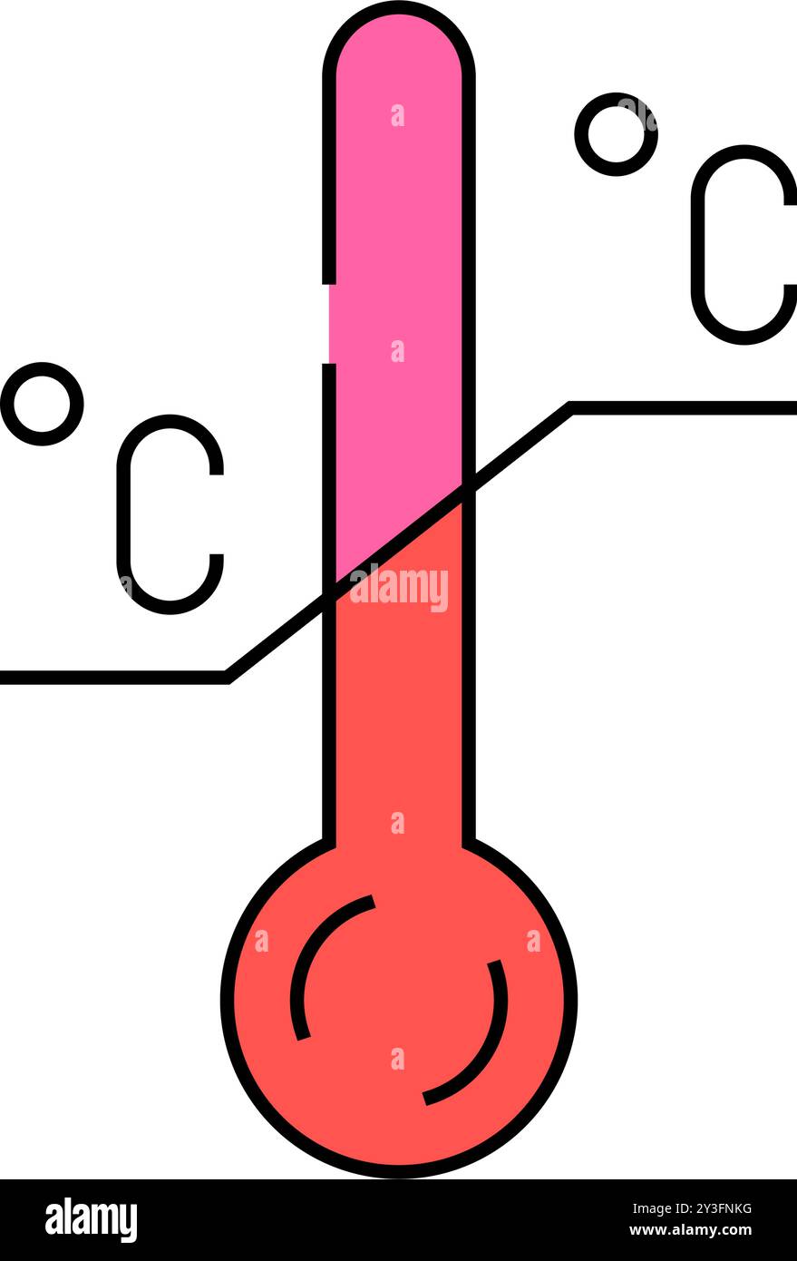 temperature sensitive product label warning icon color illustration ...