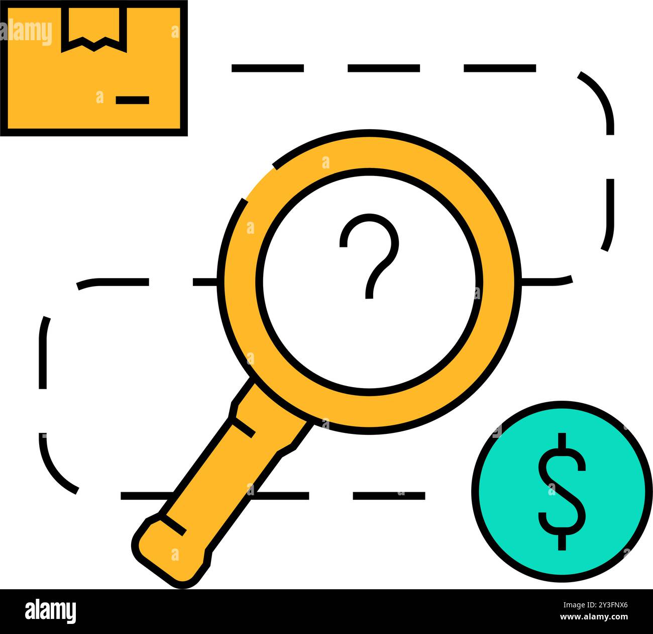 sales tracking business process icon color illustration Stock Vector ...